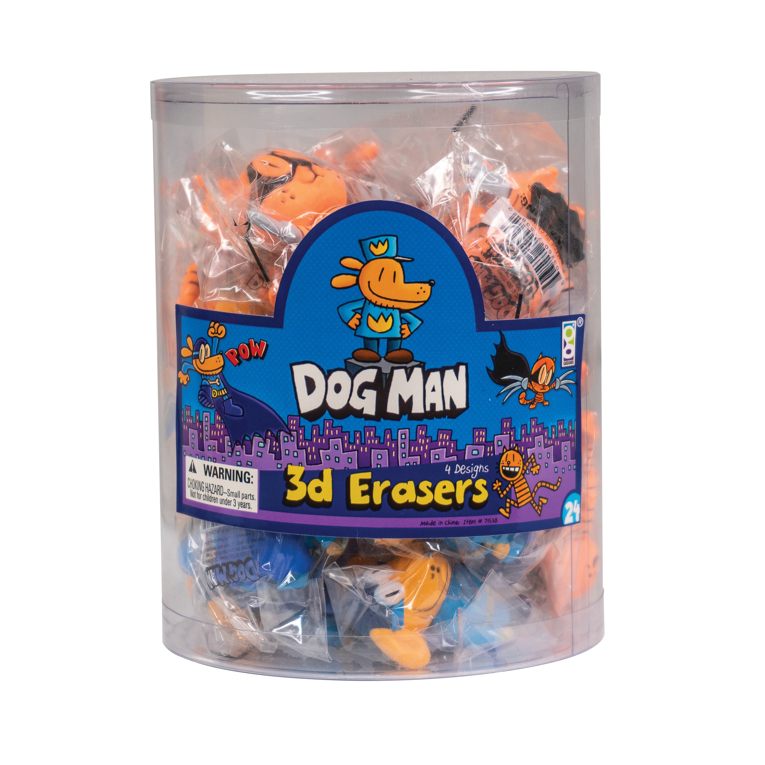 Dog Man 3D Puzzle Erasers | GEDDES Erasers