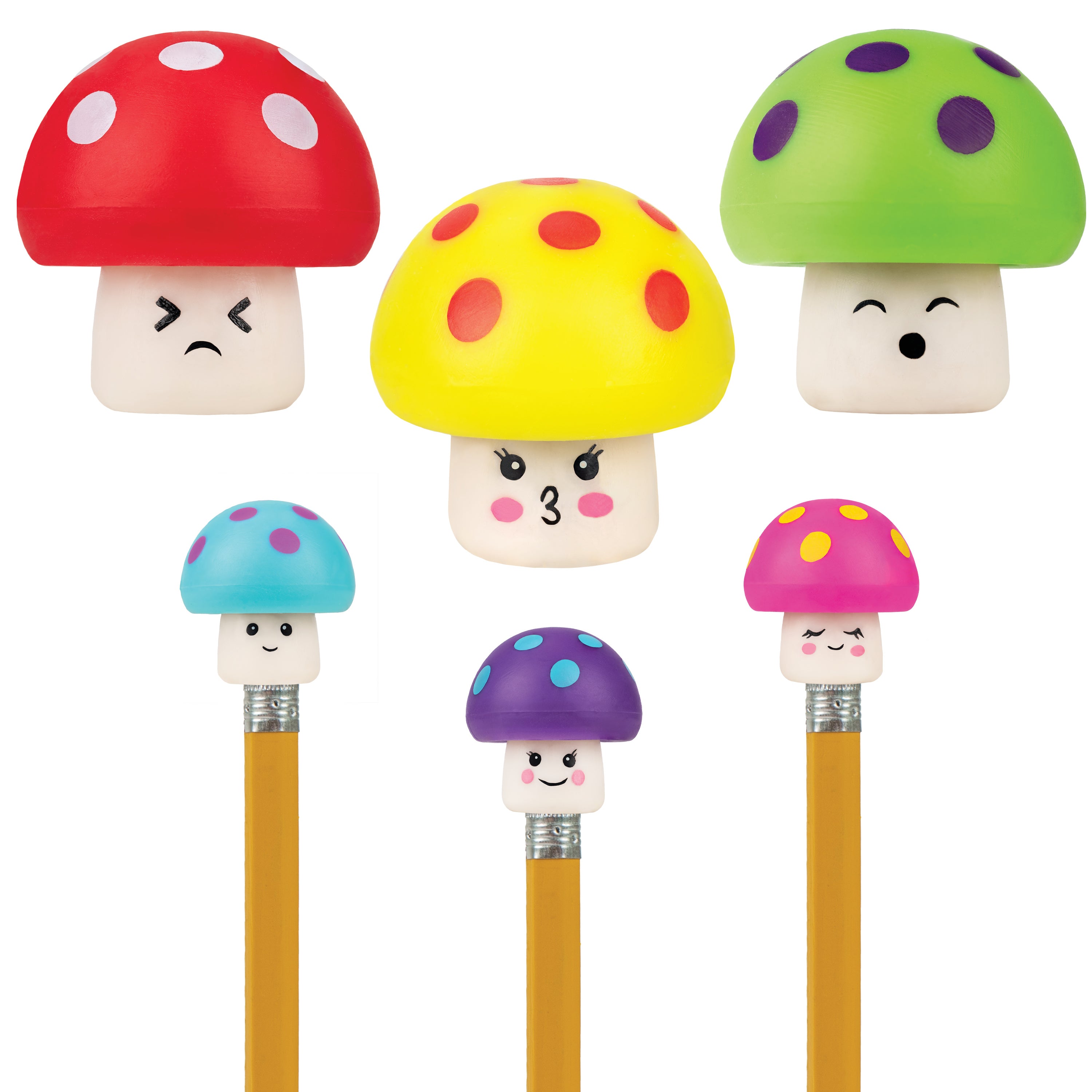 Shroom Squad Pencil Topper Erasers | GEDDES Erasers