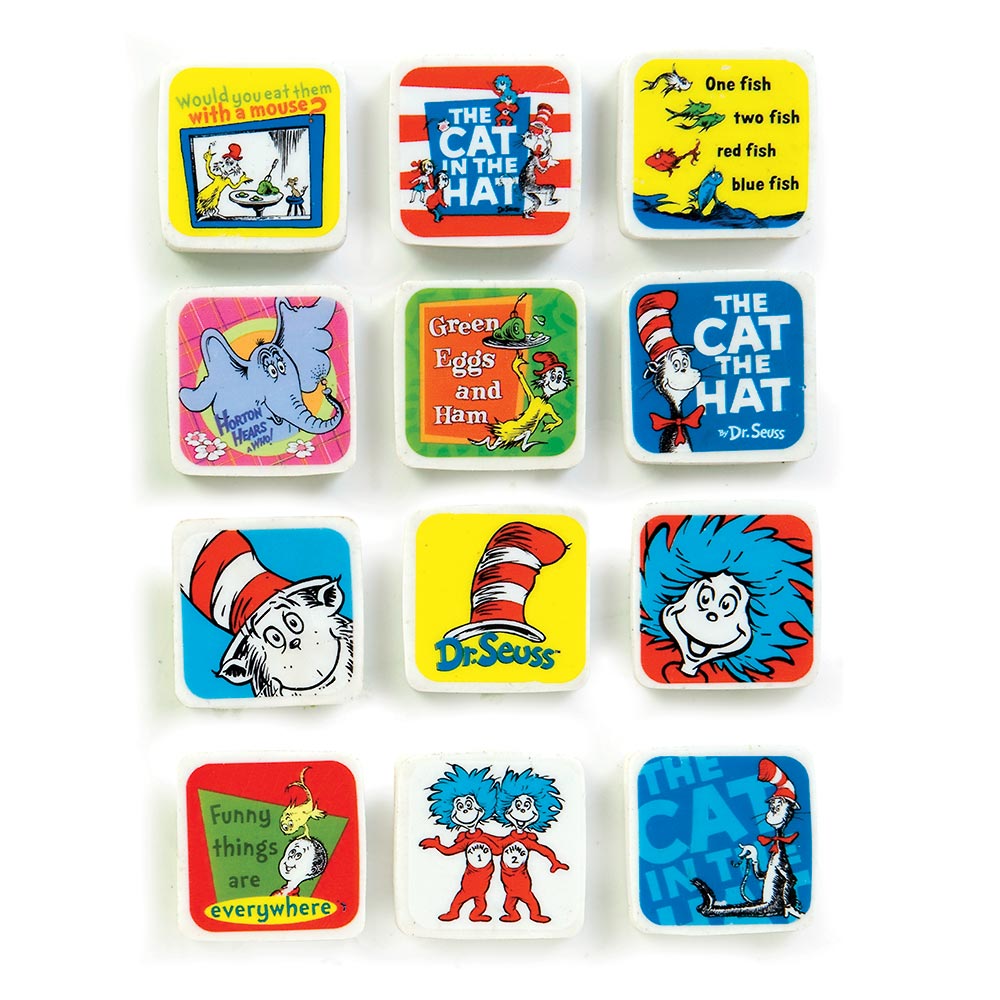 Fun Erasers: Dr Seuss Character Erasers