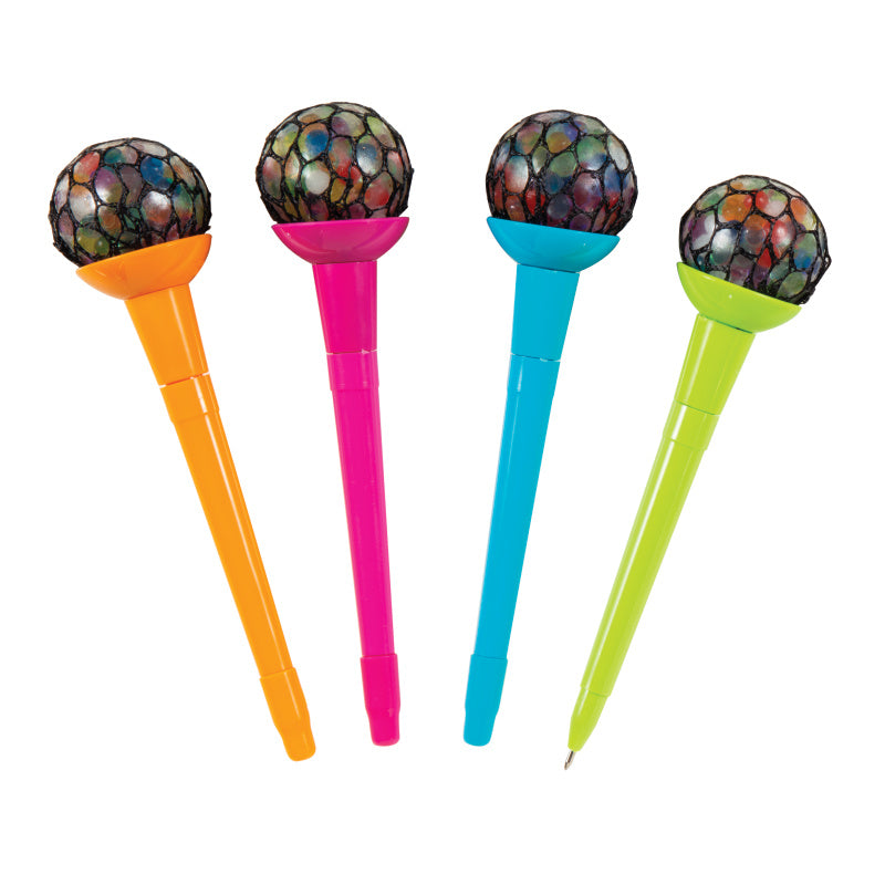 Cool Pens: Rainbow Mesh Ball Pens | Shop GEDDES School Supplies