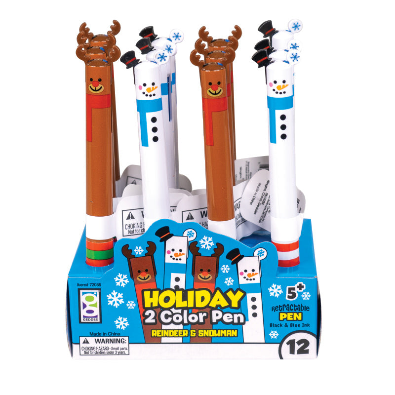 Holiday 2-Color Pens | GEDDES School Supplies
