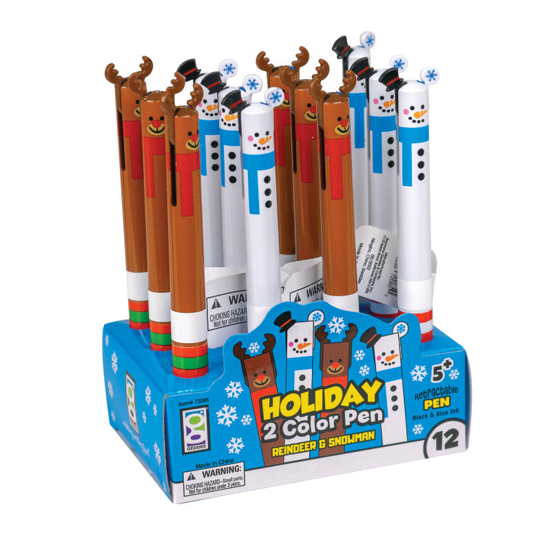 Holiday 2-Color Pens | GEDDES School Supplies